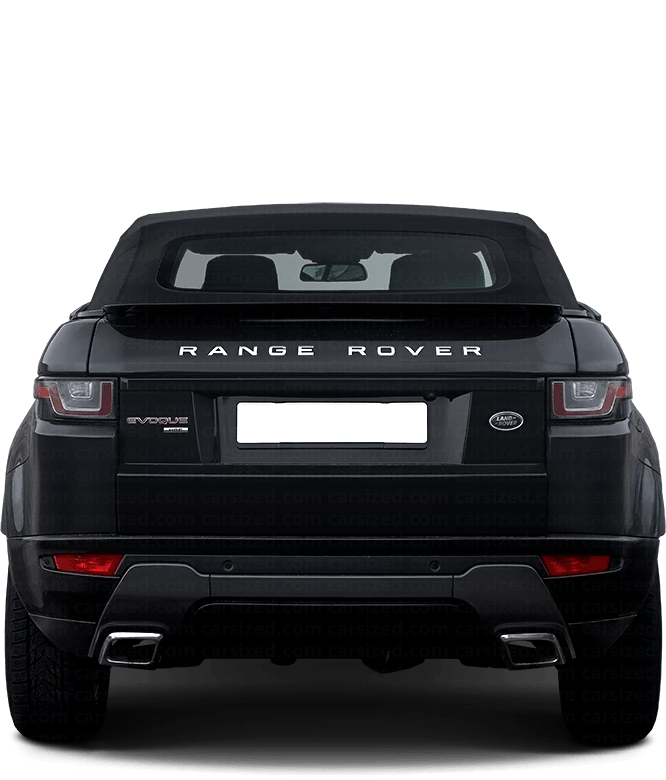 Land Rover Range Rover Evoque 2015-2018 Dimensiones Vista trasera