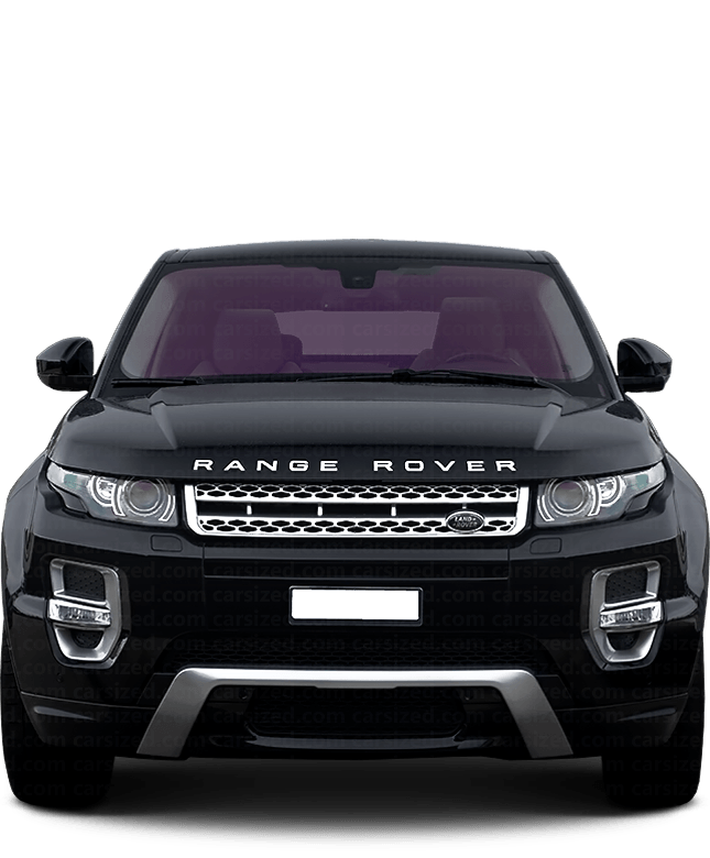 Land Rover Range Rover Evoque 2011-2015 Dimensiones Vista frontal