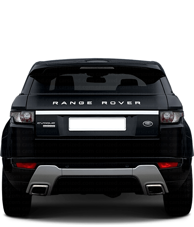 Land Rover Range Rover Evoque 2011-2015 Dimensiones Vista trasera