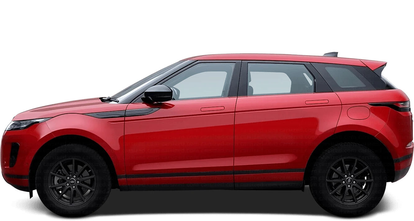 Dimensions: Land Rover Range Rover Evoque 2018-2023 vs. Toyota Yaris ...