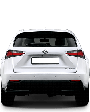 Lexus NX 2014-2017 Dimensiones Vista trasera