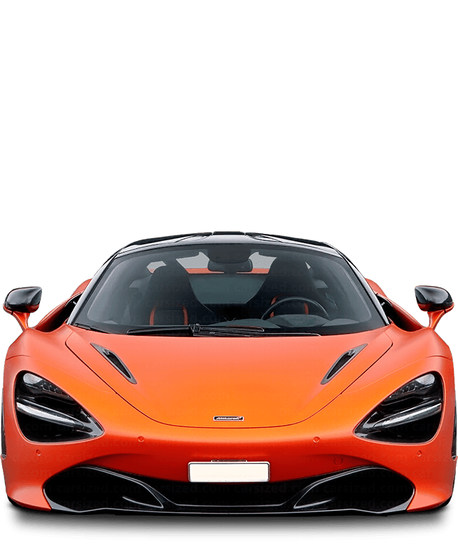 McLaren 720S 2017-2023 Dimensions Front View