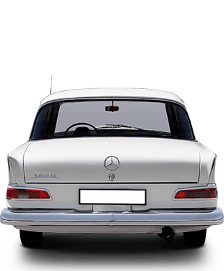 Mercedes-Benz 110 1961-1965 Dimensions Rear View