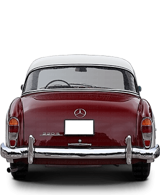 Mercedes-Benz 220 S 1954-1959 Dimensions Rear View