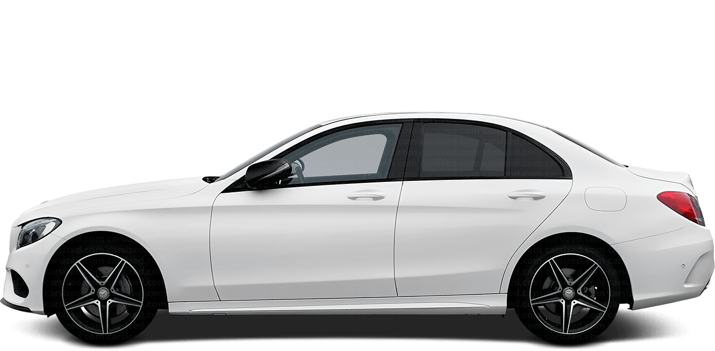 Dimensions: Mercedes-Benz C-Class 2014-2018 vs. Volvo C40 2021-present