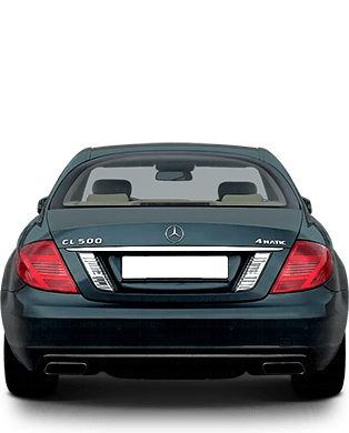 Mercedes-Benz CL-Class 2010-2014 Dimensions Rear View