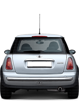MINI Cooper 2000-2004 Dimensions Rear View