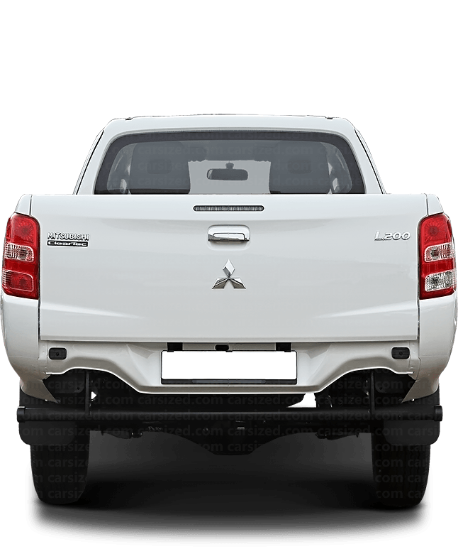 Mitsubishi L200 2015-presente Dimensiones Vista trasera