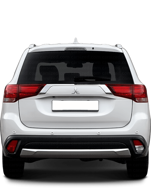Mitsubishi Outlander 2015-2018 Dimensions Vista trasera