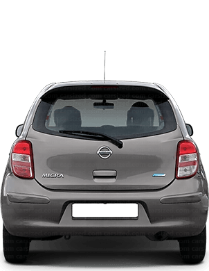 Nissan Micra 2010-2013 Dimensions Rear View