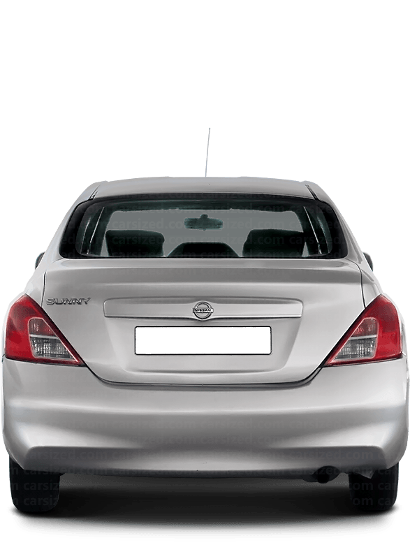 Nissan Sunny 2011-2015 Dimensions Rear View