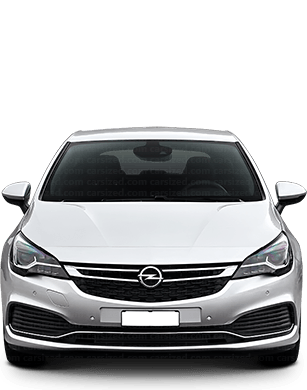 Opel Astra 2015-2022 Dimensions Front View