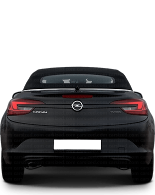 Dimensions: Opel Cascada 2013-2019 vs. Volkswagen Transporter 2021-present