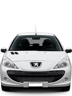 Peugeot 206 2009-2013 Dimensions Front View