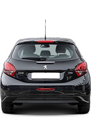 Peugeot 208 2012-2019 Dimensions Rear View