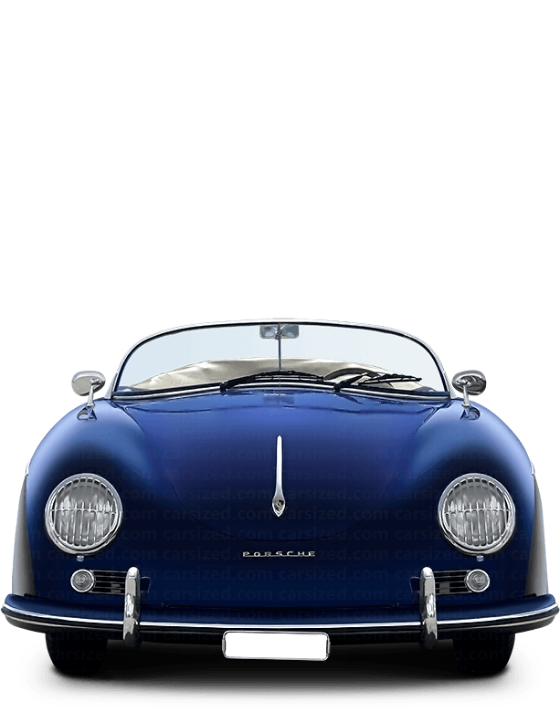 Porsche 356 1955-1959 Dimensions Front View