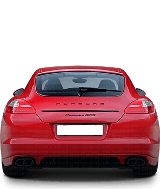 Porsche Panamera 2009-2013 Dimensions Rear View