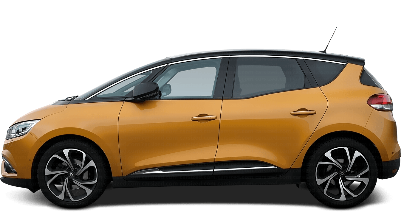 Dimensions: Lucid Gravity 2024-present vs. Renault Scenic 2016-2023