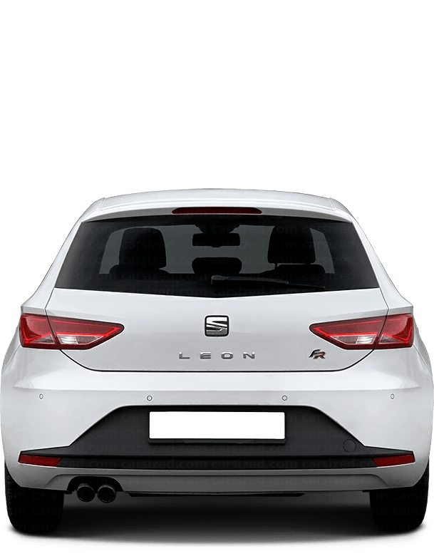 Seat León 2012-2016 Dimensions Rear View