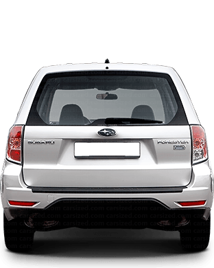 Subaru Forester 2007-2012 Dimensions Rear View
