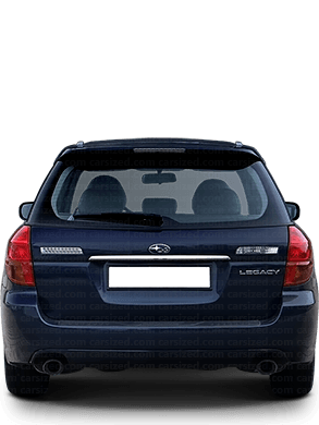 Subaru Legacy 2003-2006 Dimensions Rear View