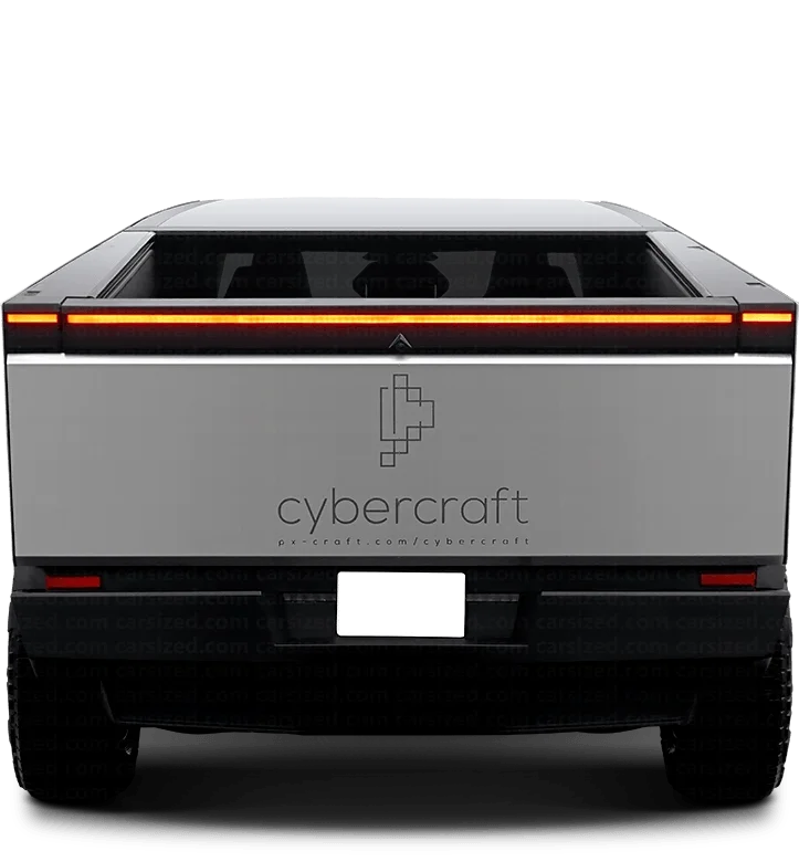 Dimensions: Bugatti Chiron 2016-2022 vs. Tesla Cybertruck 2023-present