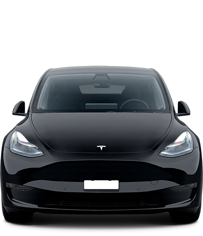 Tesla Model Y 2021-presente Dimensiones Vista frontal