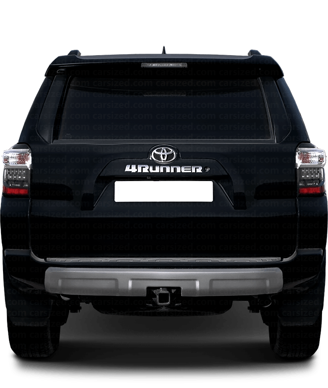 Toyota 4Runner 2016-presente Dimensiones Vista trasera