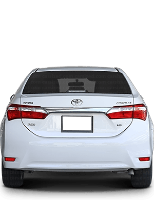 Toyota Corolla 2013-2019 Dimensions Rear View