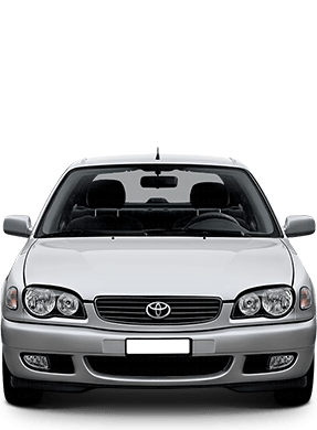 Toyota Corolla 2000-2002 Dimensions Front View