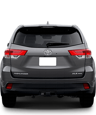 Toyota Highlander 2016-2021 Dimensions Rear View