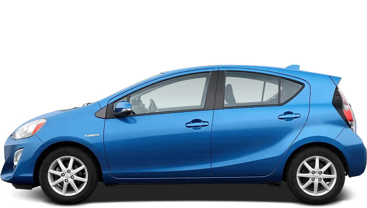 Dimensions: Nissan Kicks 2020-2023 vs. Toyota Prius C 2011-2021