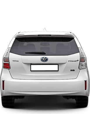Toyota Prius Plus 2011-2015 Dimensions Rear View