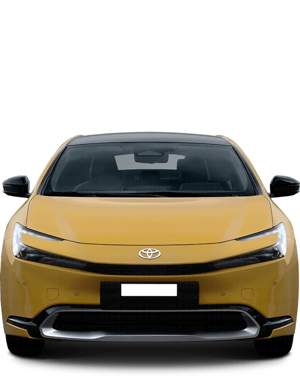 Toyota Prius 2022-present Dimensions Front View