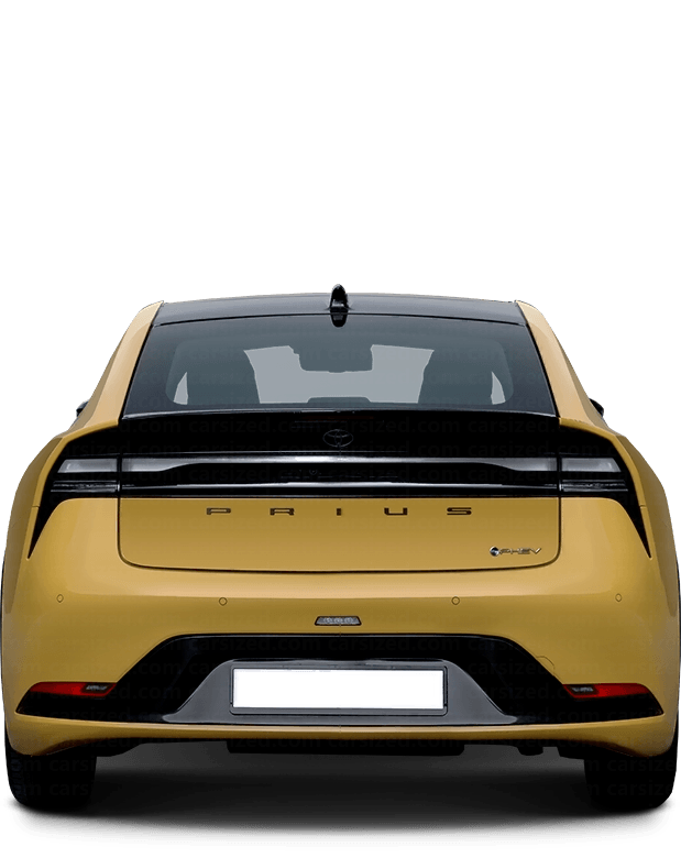 Toyota Prius 2022-presente Dimensions Vista trasera