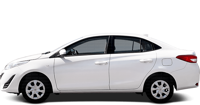 Toyota Yaris 2017-2022 Dimensions Side View
