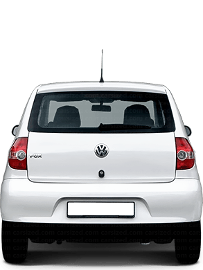 Volkswagen Fox 2003-2020 Dimensiones Vista trasera