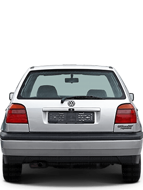 Volkswagen Golf 1991-2000 Dimensions Rear View
