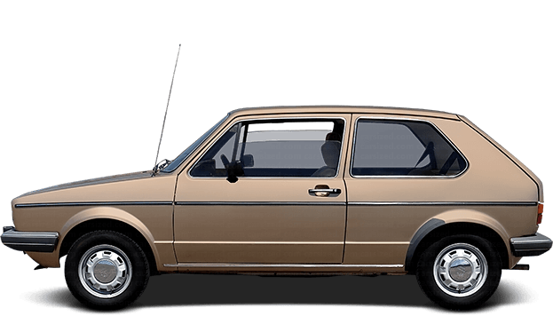 Volkswagen Golf 1980-1993 Dimensions Front View
