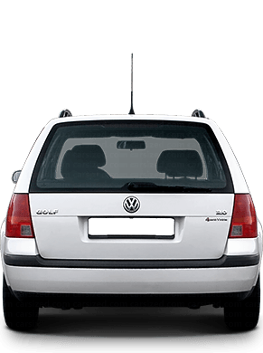 Volkswagen Golf 1997-2006 Dimensions Rear View