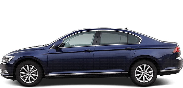 Dimensions: Toyota Hilux 2016-2020 vs. Volkswagen Passat 2014-2019