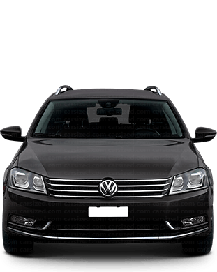 Volkswagen Passat 2010-2014 Dimensions Front View