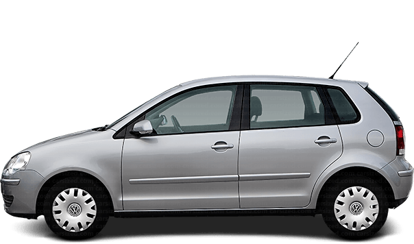 Volkswagen Polo 2005-2009 Dimensions Side View