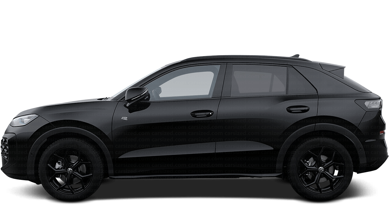 Dimensions: Volkswagen T-Roc 2025-present vs. BMW i5 2023-present