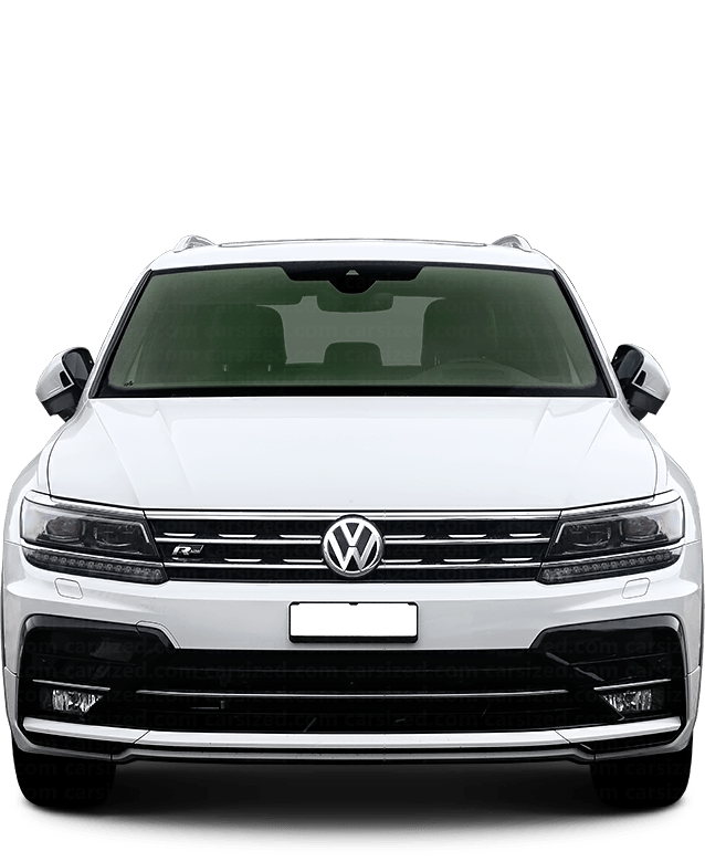Volkswagen Tiguan 2016-2020 Dimensiones Vista frontal