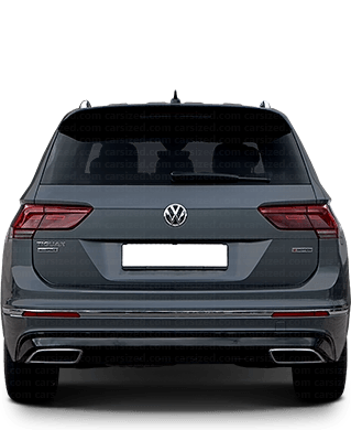 Volkswagen Tiguan 2016-2020 Dimensions Rear View