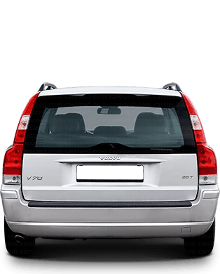 Volvo V70 2000-2007 Dimensions Rear View